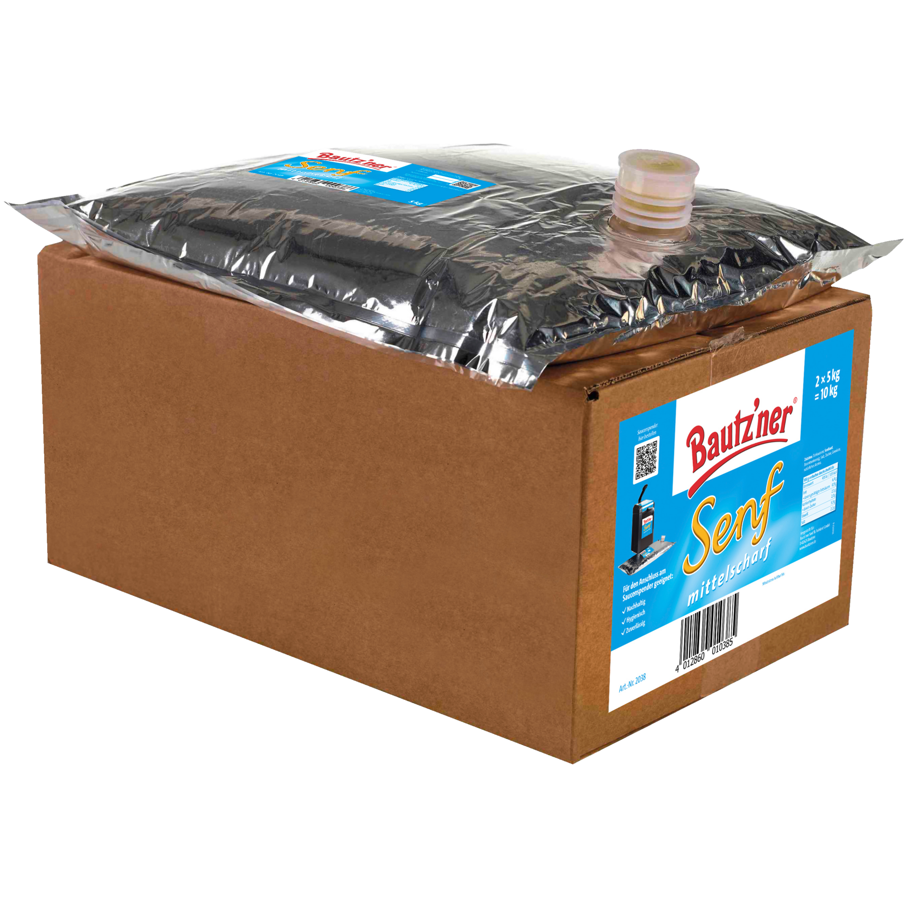 Bautz'ner Senf mittelscharf 5 kg - Beutel für Saucenspender 2er Pack ...