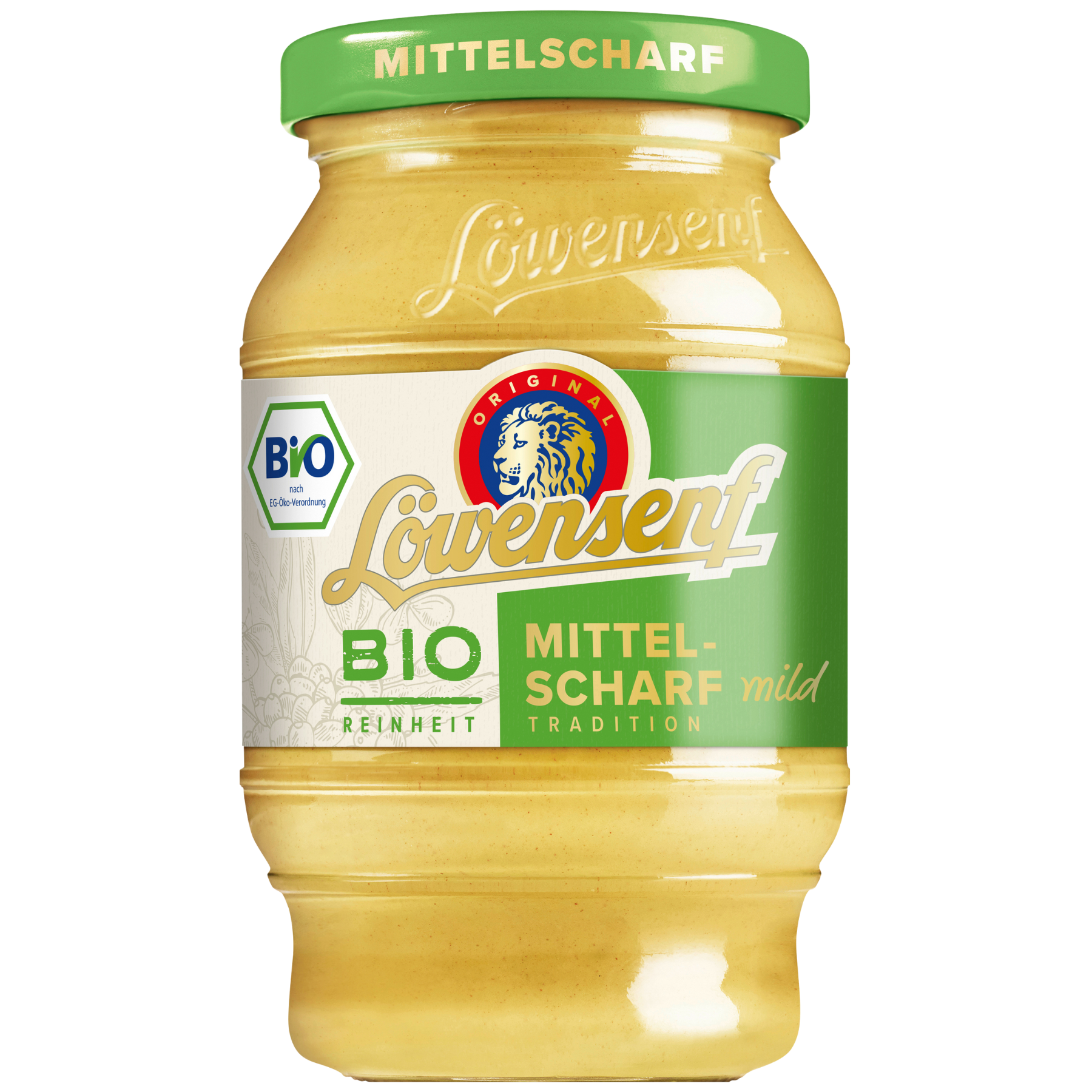 Löwensenf Mittelscharf Bio im 250ml Tönnchen - Jetzt bestellen!